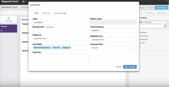 Adding Line Items with Subforms and Child Data Lists
